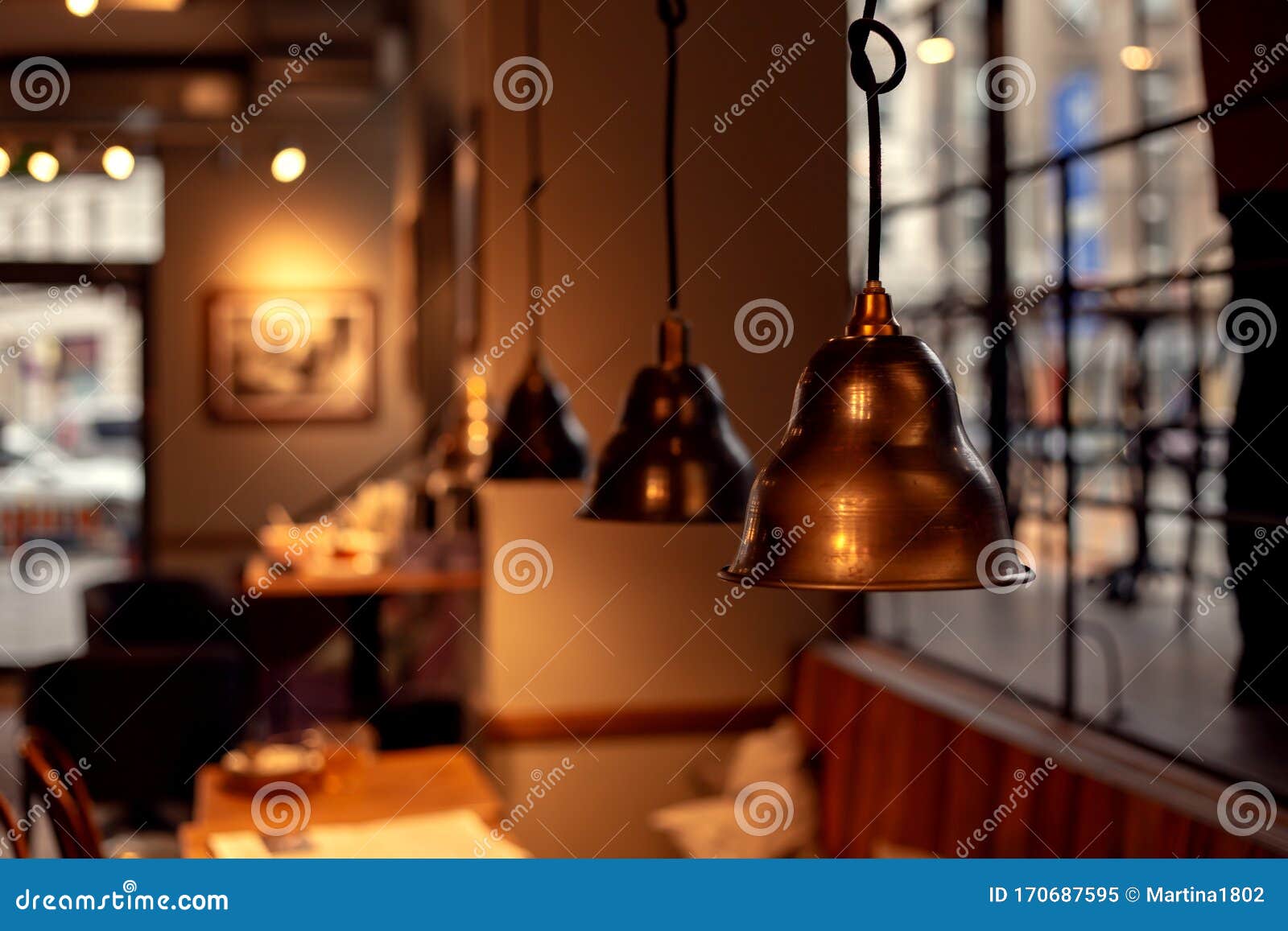 Warm Interior in a Cozy Cafe Stock Image - Image of wooden, modern ...