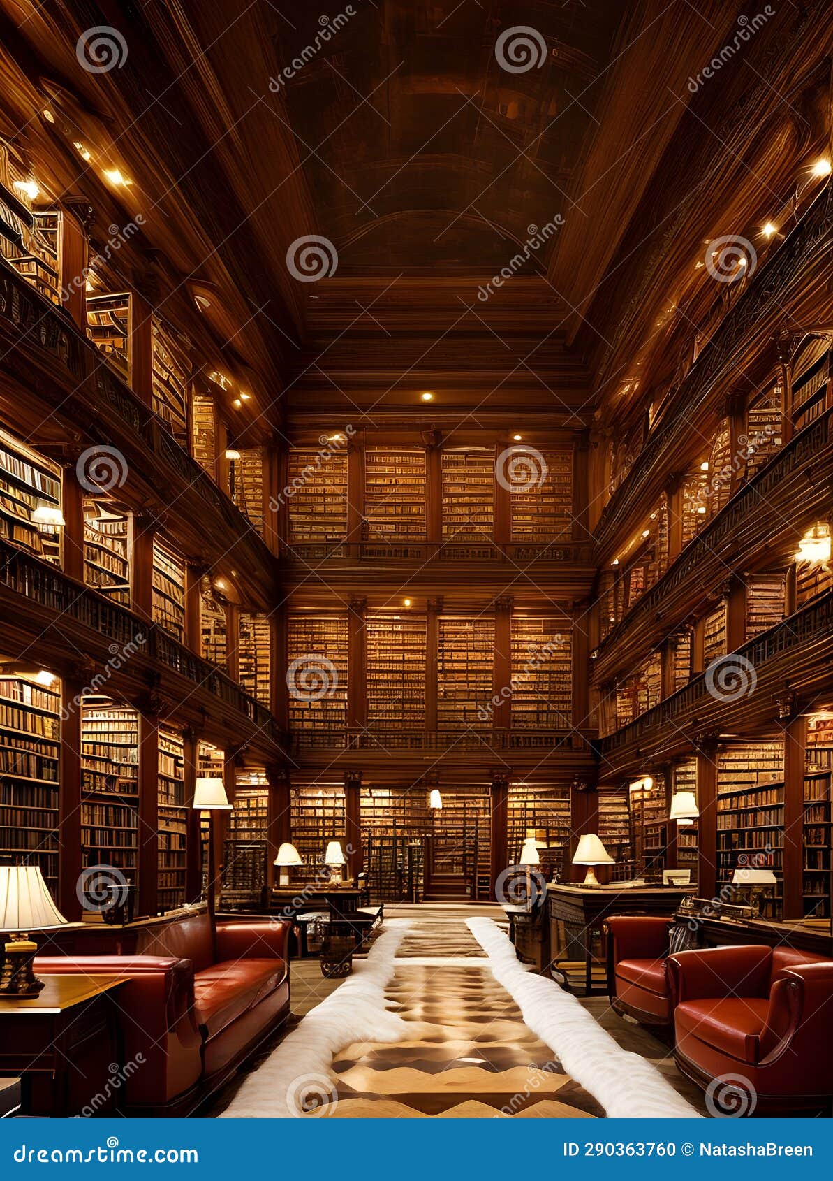 Comfy Interior Librarys Cozy Design. Stock Photo - Image of cozy ...