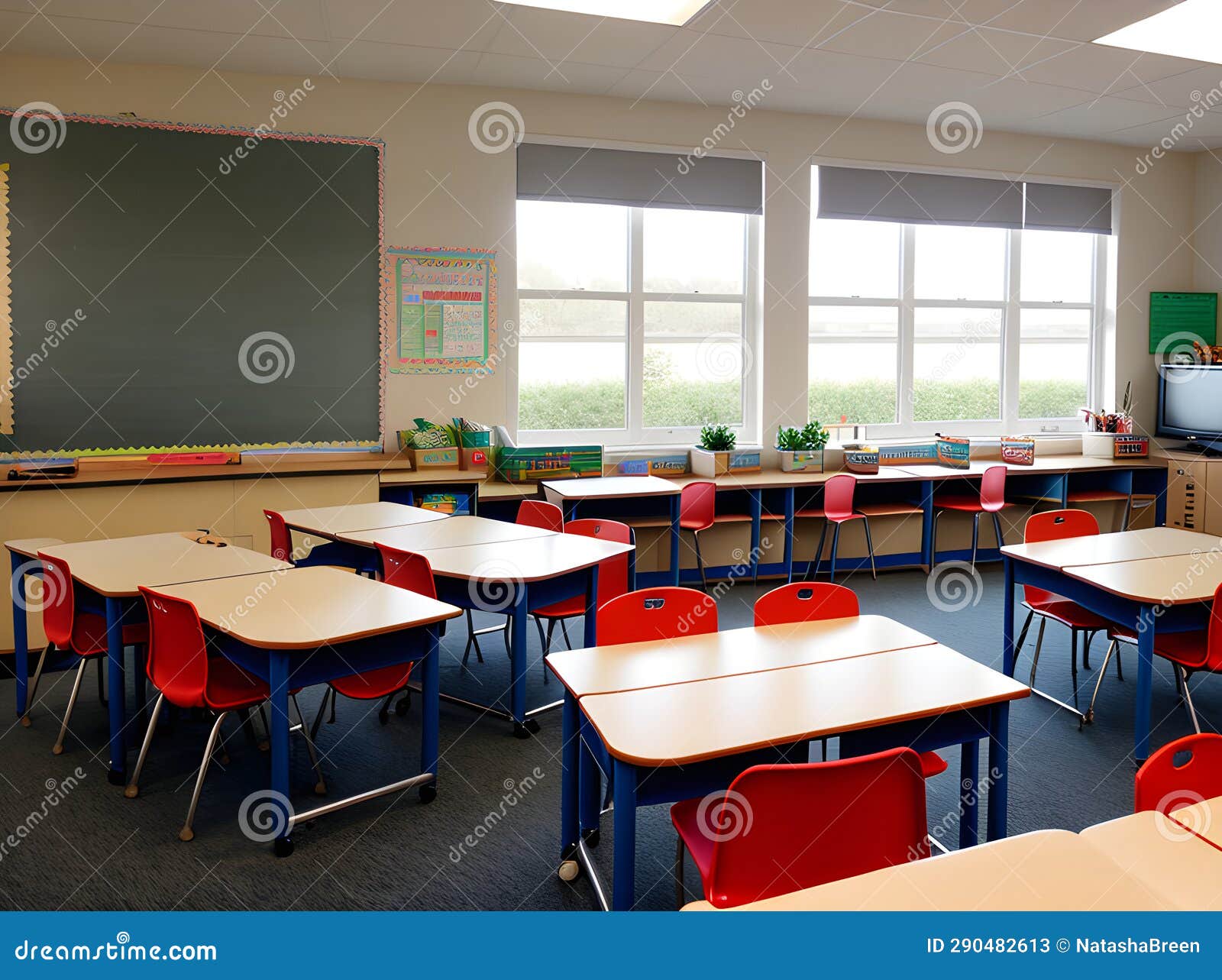 Warm and Inviting Educational Space for Students Stock Illustration ...