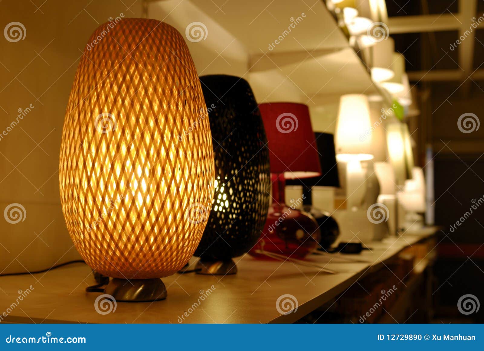 Warm lamp stock photo. Image of place, desk, electric - 12729890