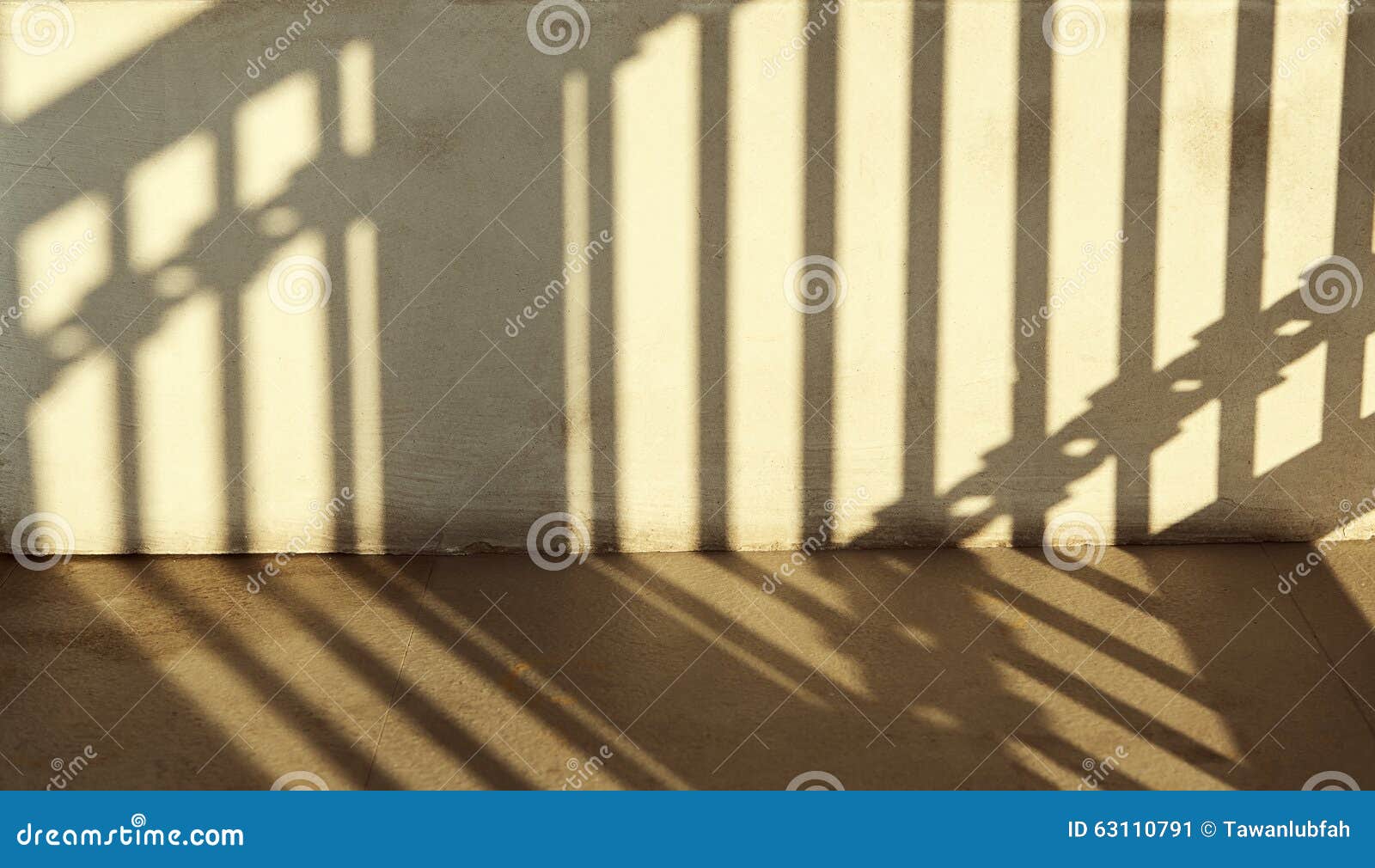 Warm Light with Shadows on Wall. Stock Image - Image of floor, sunlight ...