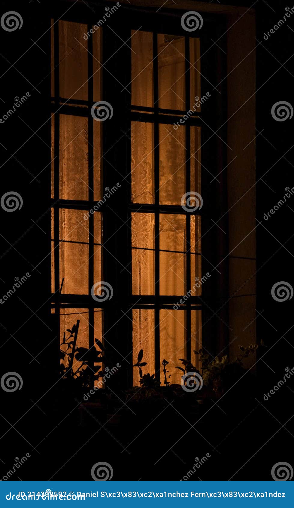 Warm Light from Window at Night Stock Photo - Image of comfortable ...