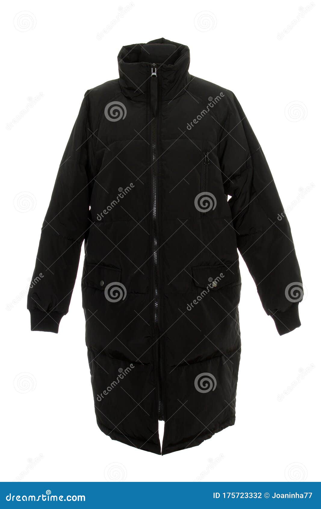 Warm Long Jacket on a White Background Stock Photo - Image of style ...