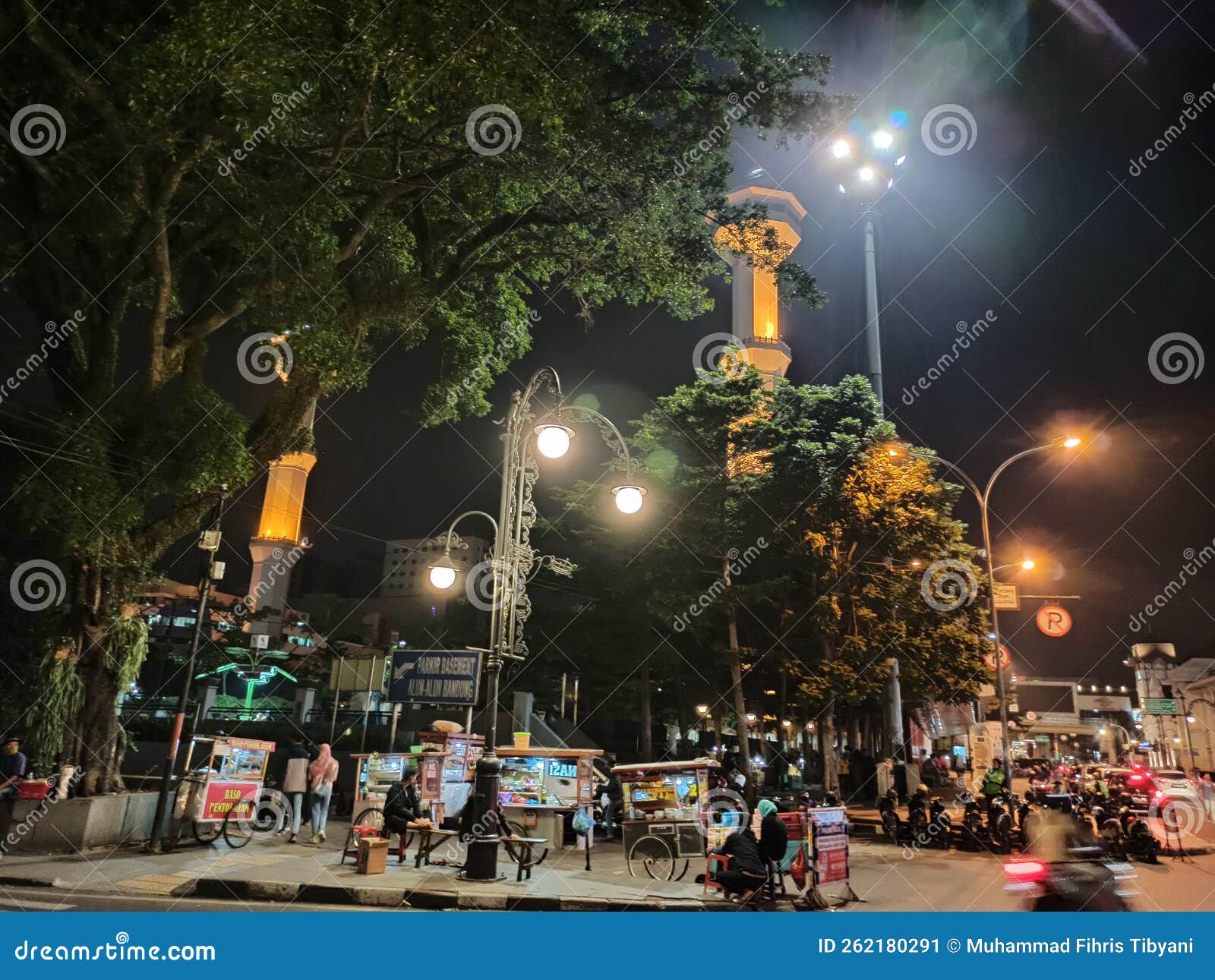 Warm Night Atmosphere in the City of Bandung Editorial Photo - Image of ...