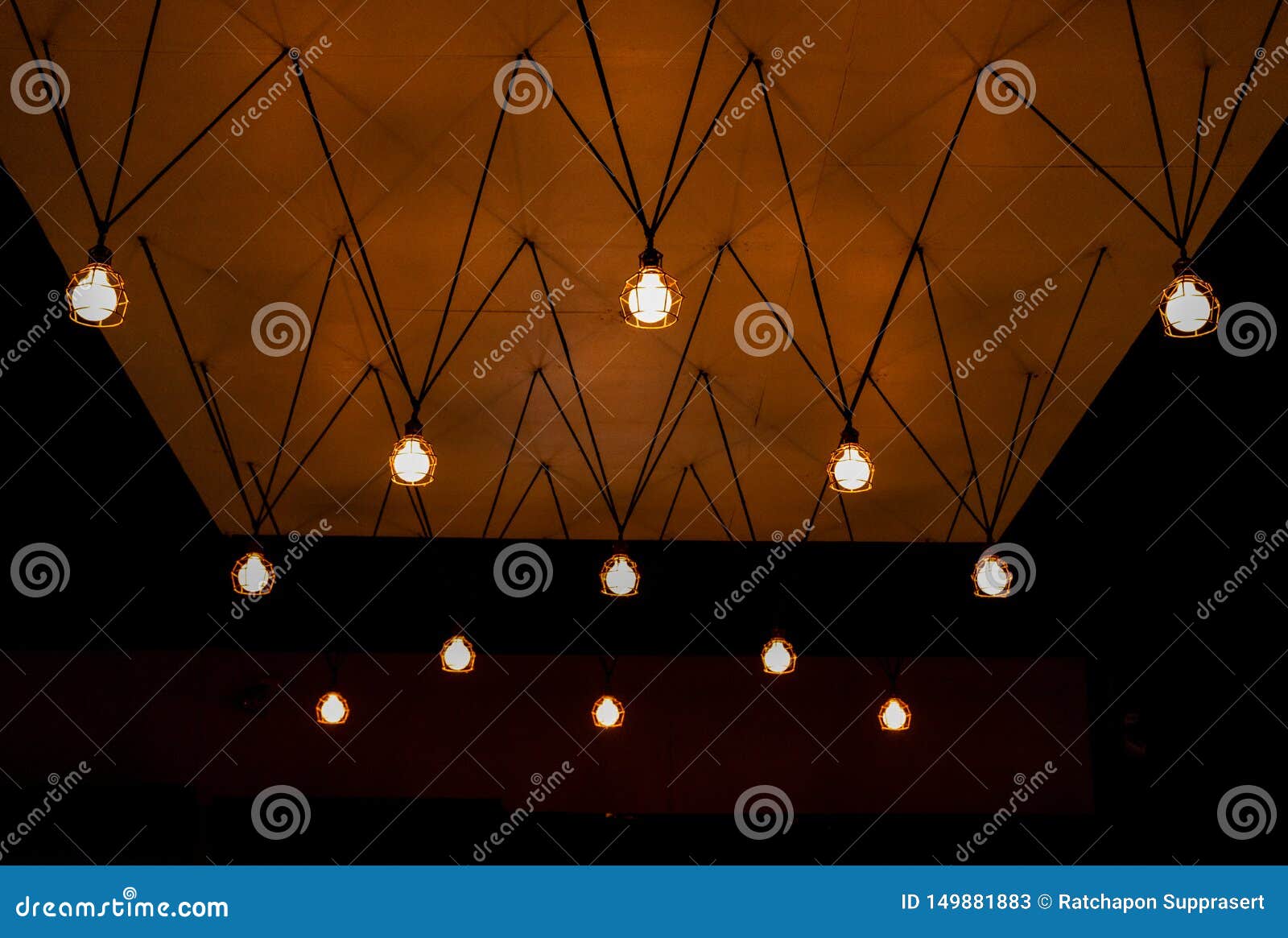 Warm and Old Vintage Interior Light Stock Image - Image of decoration ...