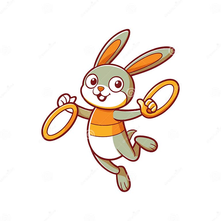 Warm Rabbit Jumping while Coding Stock Vector - Illustration of cute ...