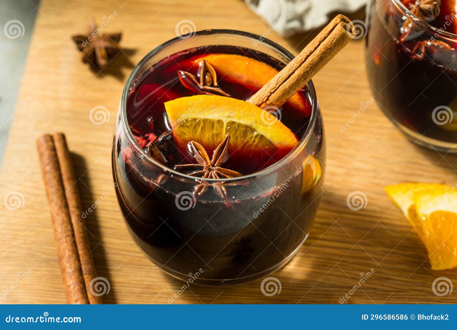 Warm Refreshing Red Mulled Wine Stock Photo - Image of wine, clove ...
