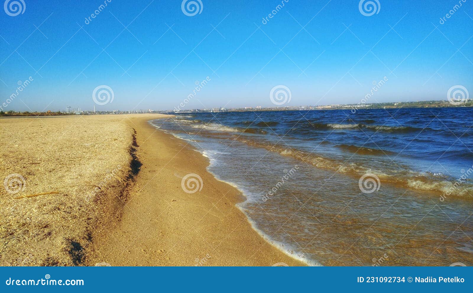Warm Sand on the River Beach Stock Photo - Image of shore, cloud: 231092734