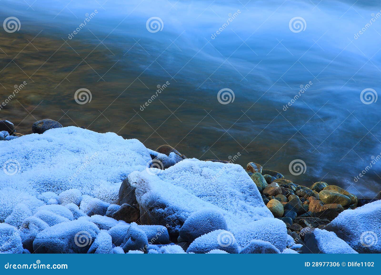 Warm Stones beside Cold Clean Creek Water Stock Photo - Image of creek ...
