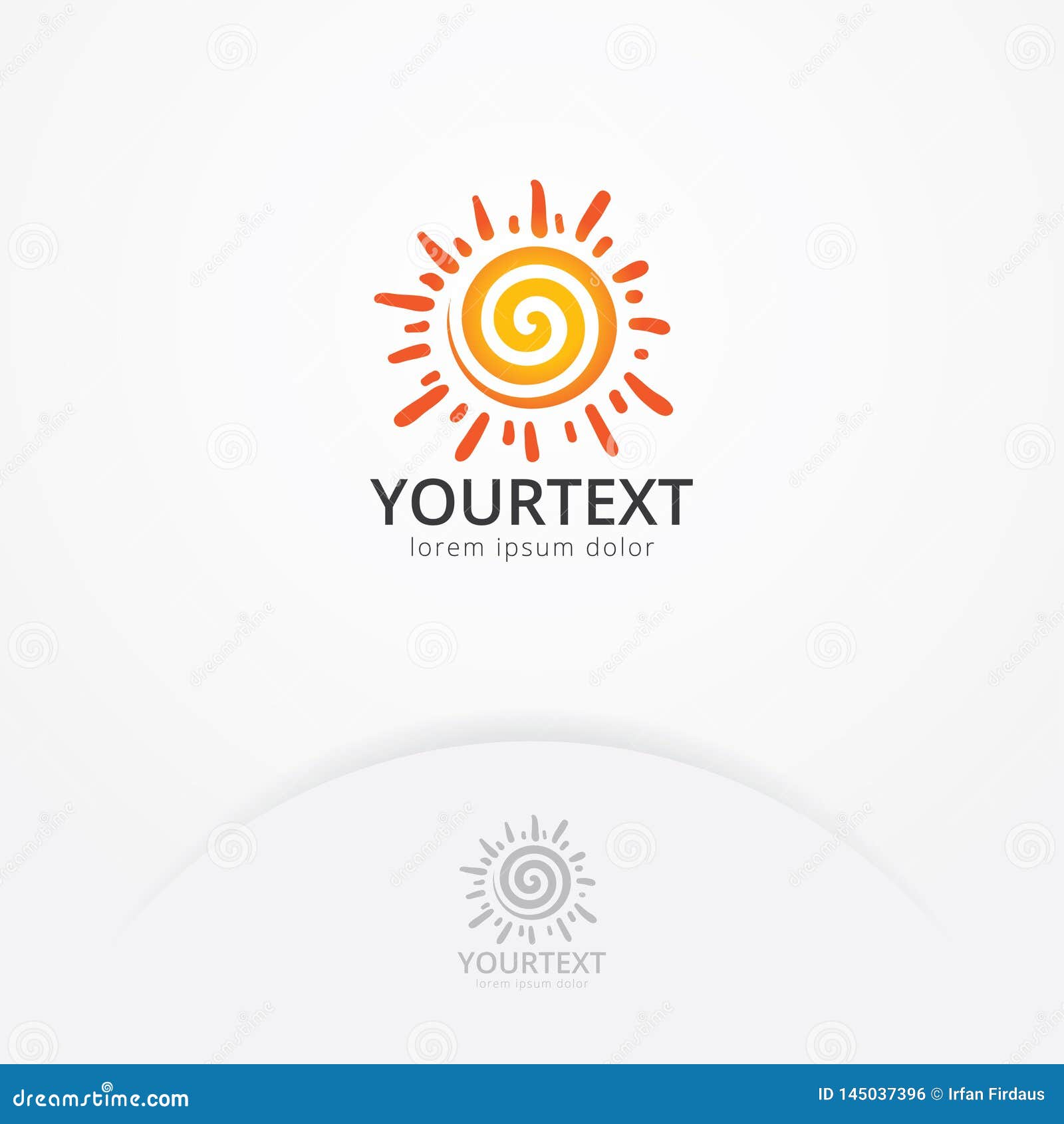 Warm sun logo design stock vector. Illustration of creative - 145037396