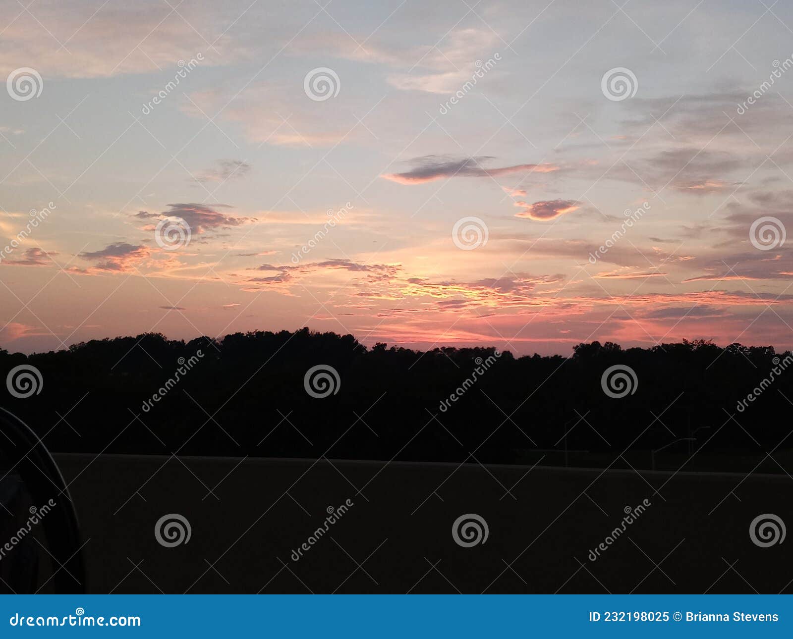 Warm Sunset Sky stock image. Image of view, nature, sunset - 232198025