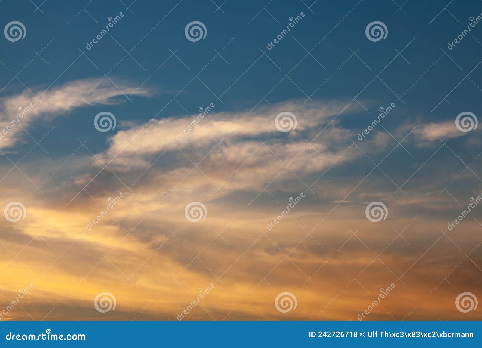 Warm Sunset Sky Clouds Dusk Background Texture Stock Photo - Image of ...