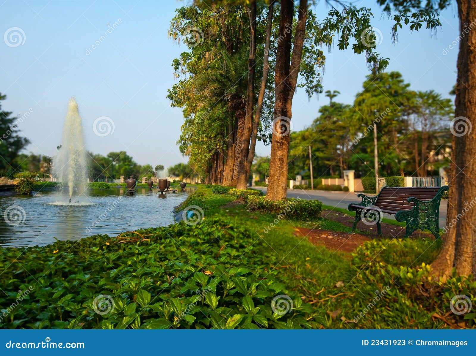 Warm sunshine day stock image. Image of street, deck - 23431923