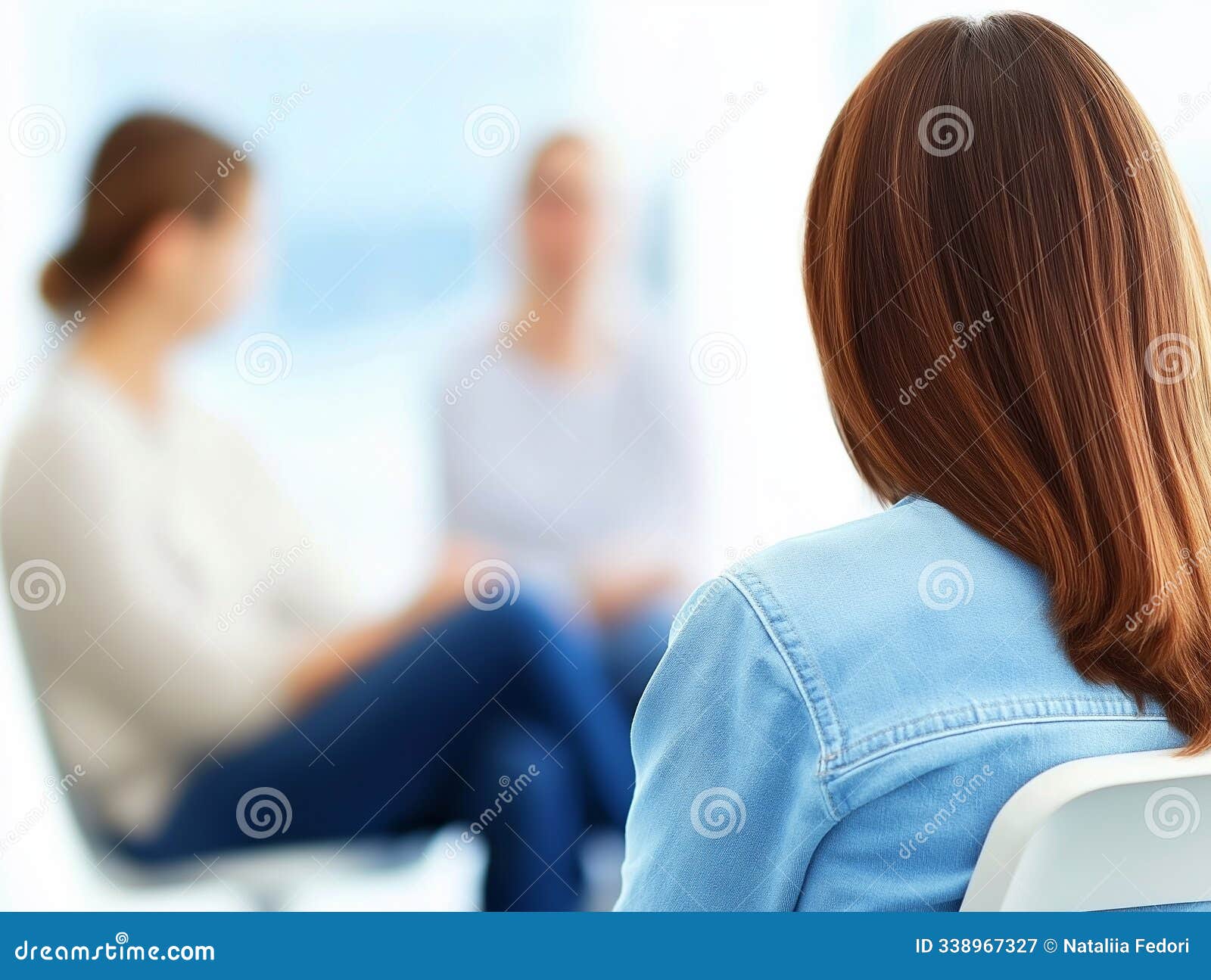 A Warm and Supportive Scene of a Group Discussion between Women, One ...