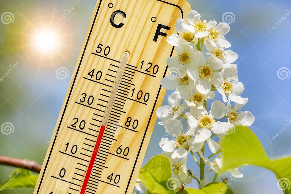 Warm Temperature at Spring with Fine Weather and Sun Stock Image ...