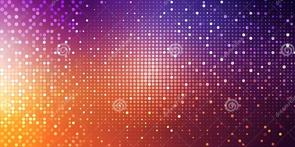 Warm-to-Cool Dot Gradient Abstract Circular Composition Stock ...