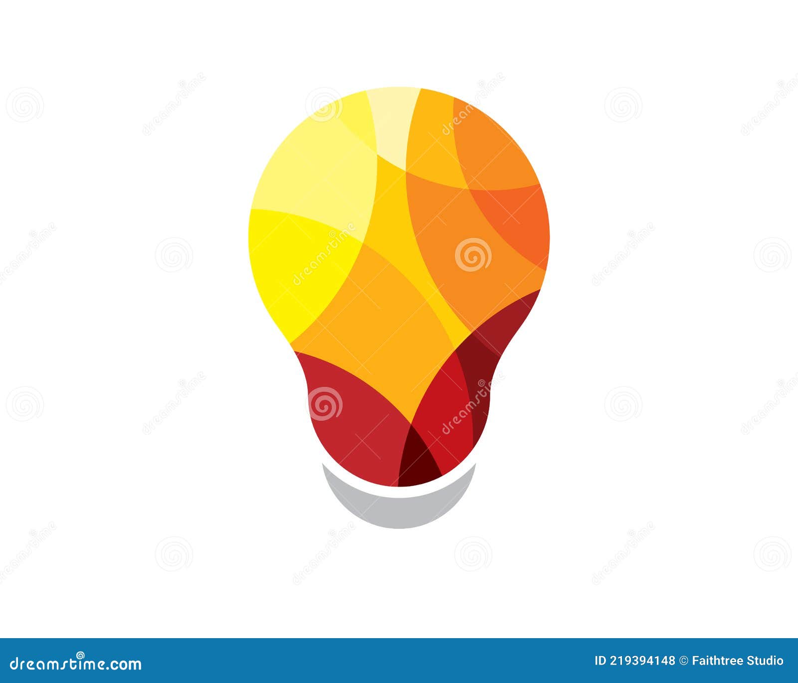 Warm To Hot Segmented Bulb Idea Stock Vector - Illustration of ...
