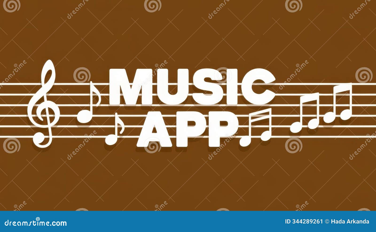 Warm-toned Banner with Music Notes, Perfect for a Music App Background ...