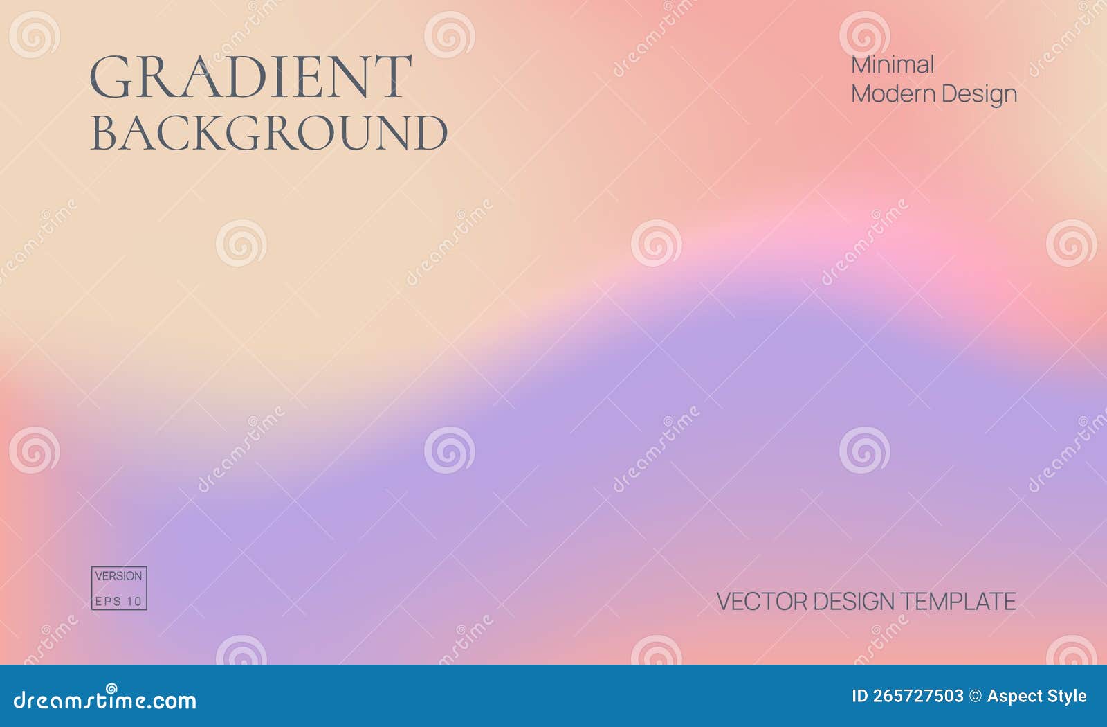 Warm Tones Gradient Background. Landing Page Template, Abstract Blurred ...
