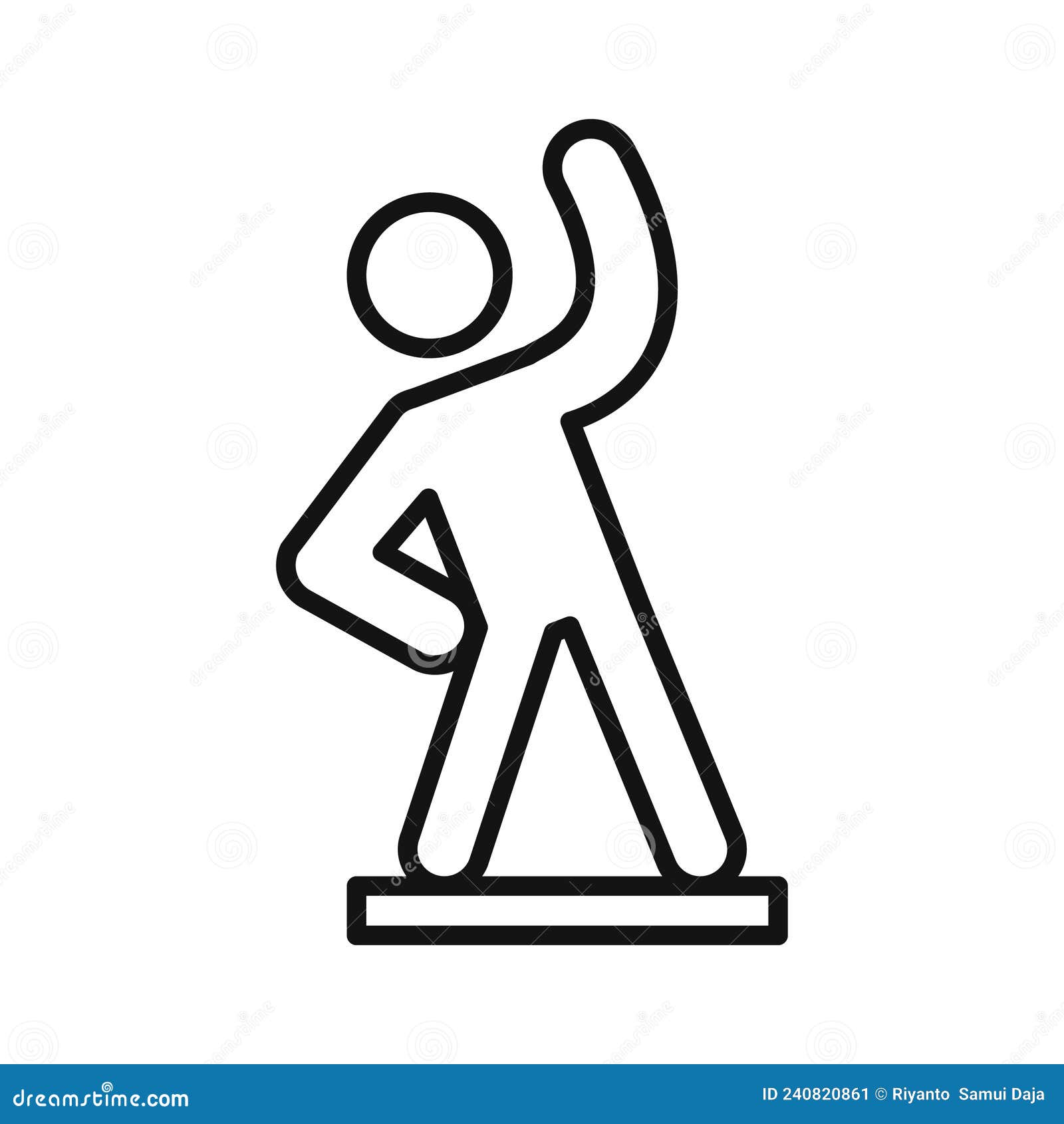 Warm Up Activity Plan Icon Illustration Design Stock Vector ...