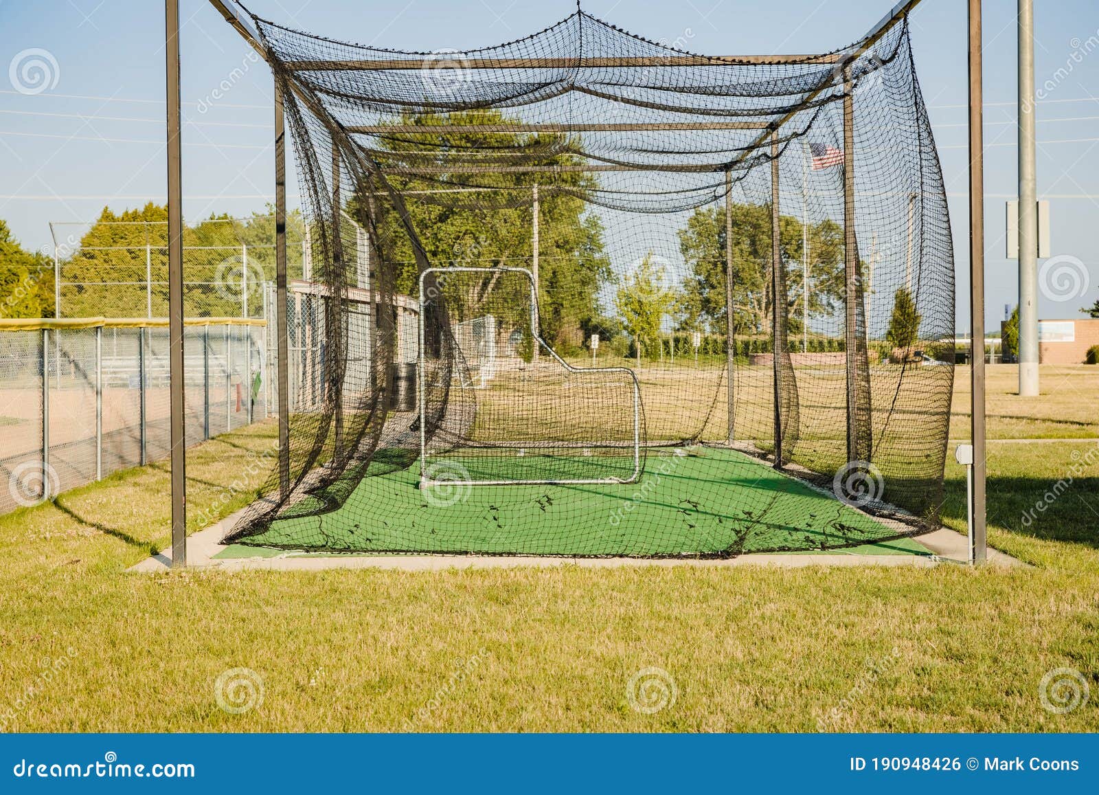 The Warm Up Area for Pitchers Right Next To the Baseball Diamond Stock ...