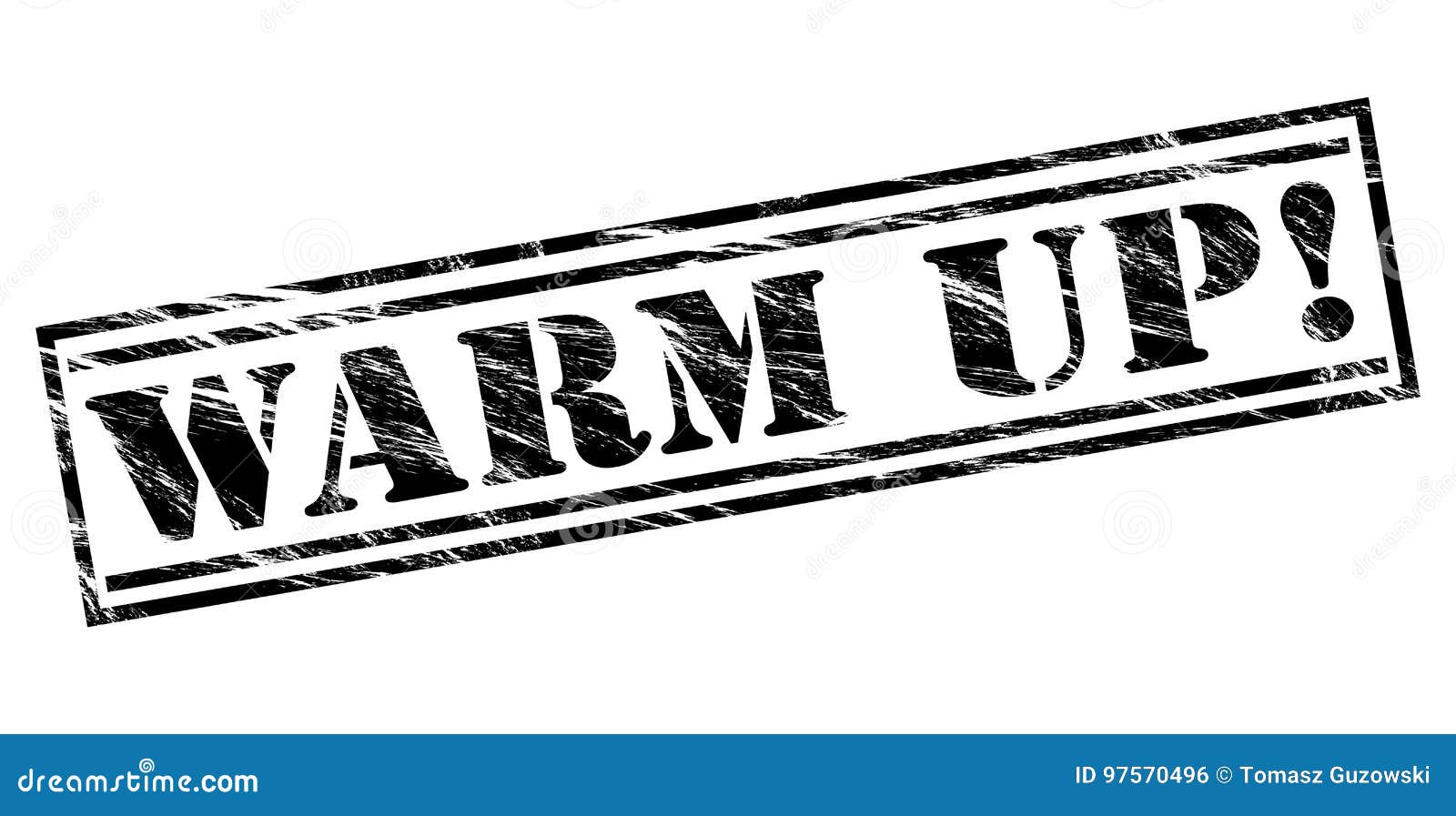 Warm up black stamp stock illustration. Illustration of stamp - 97570496