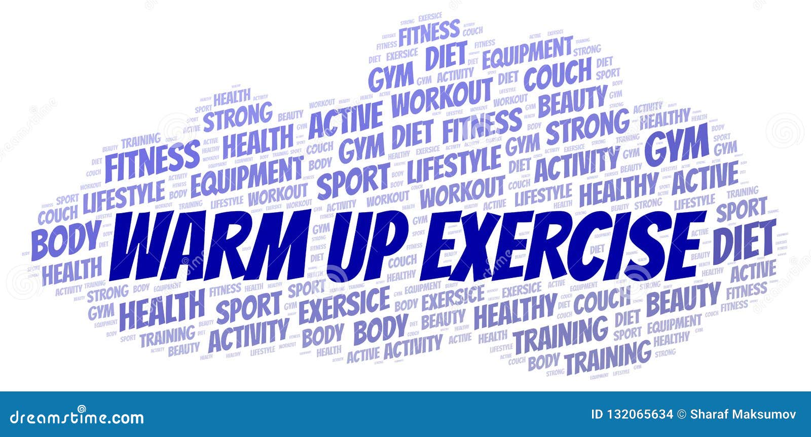 Warm Up Exercise Word Cloud Stock Illustration - Illustration of ...