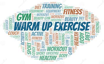 Warm Up Exercise Word Cloud Stock Illustration - Illustration of ...