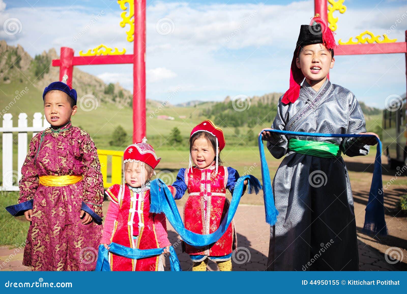 Warm Welcome from Mongolian Kids Editorial Image - Image of home ...