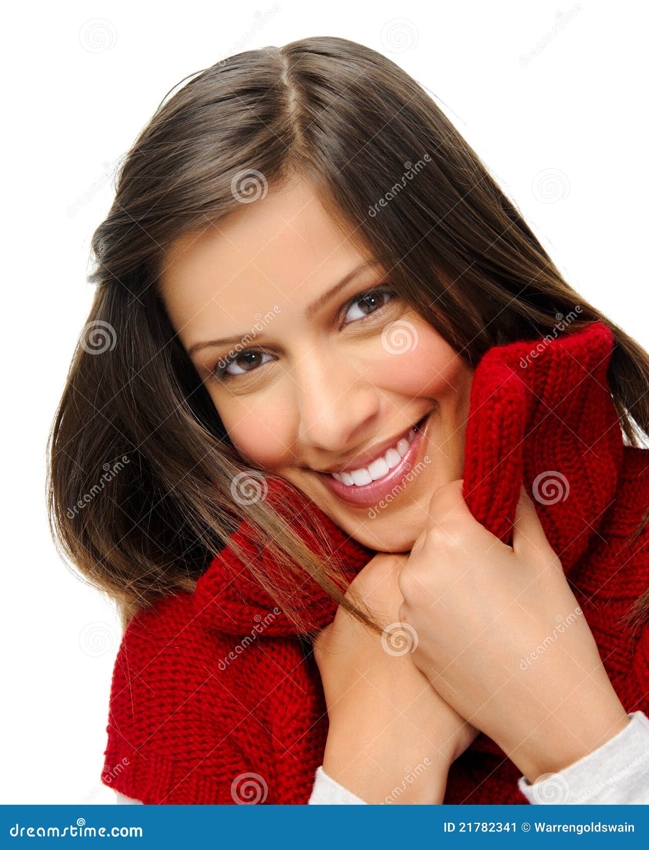 Warm Winter Girl is All Smiles Stock Image - Image of portrait, girl ...