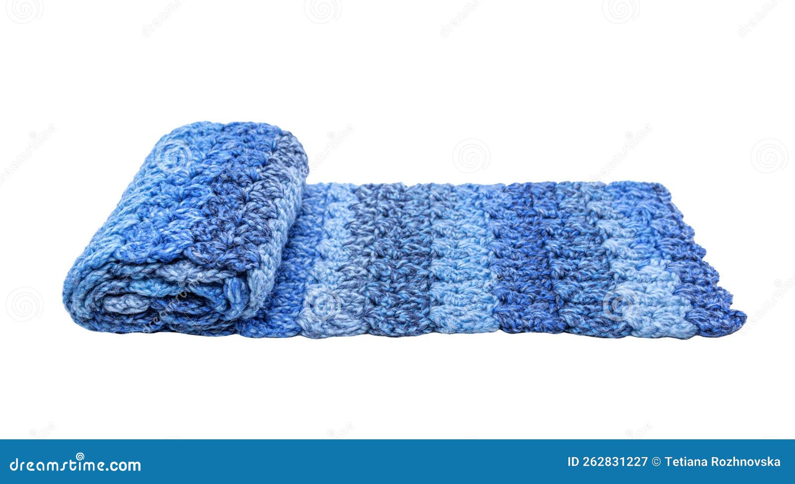 Warm Winter Scarf on a White Background. Stock Image - Image of textile ...