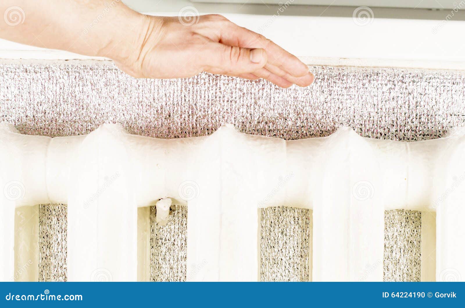 Warming Hands Near the Iron Radiator Stock Photo - Image of heating ...