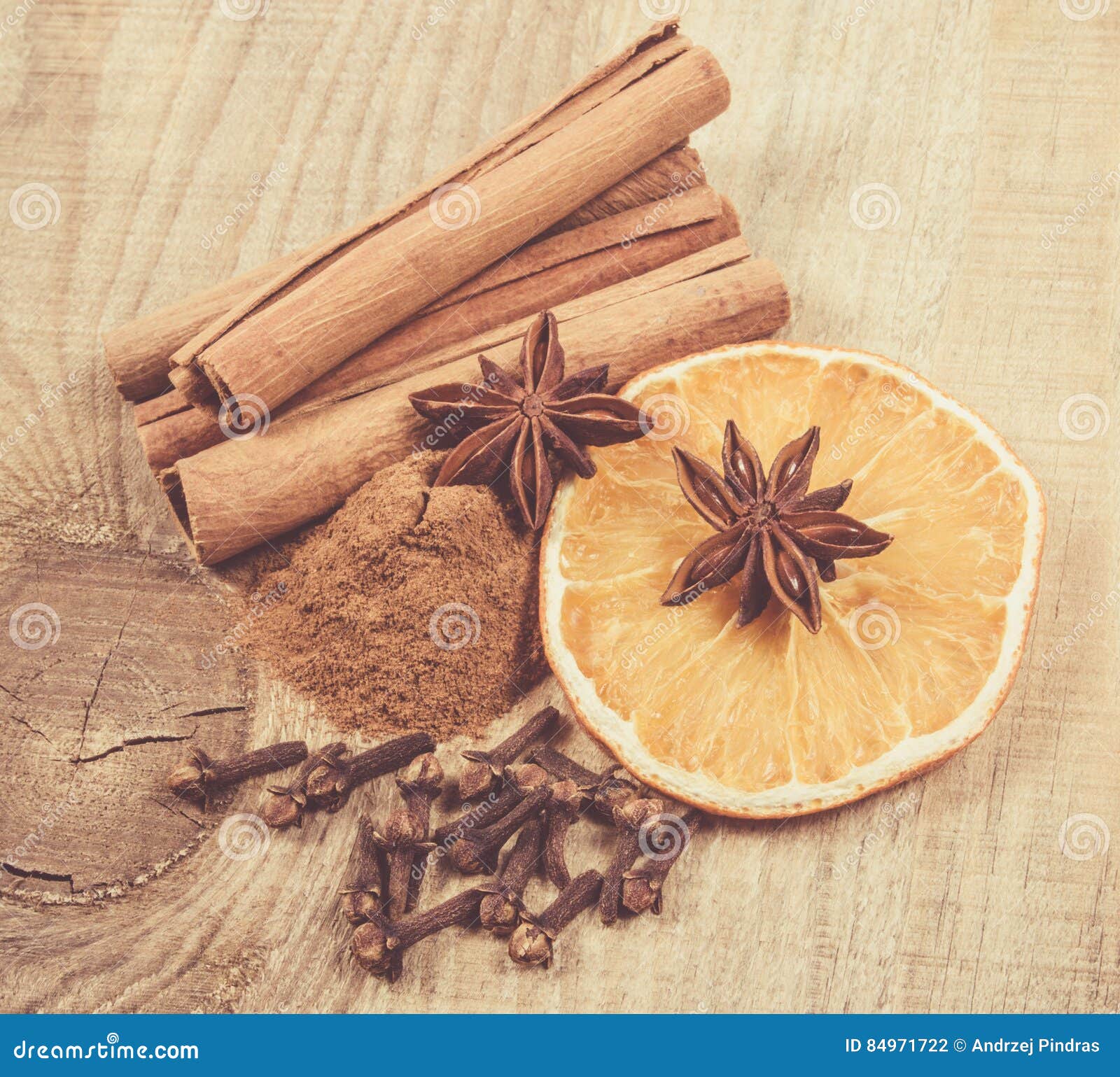 Warming Spices - Cinnamon, Star Anise, Cloves. Stock Photo - Image of ...