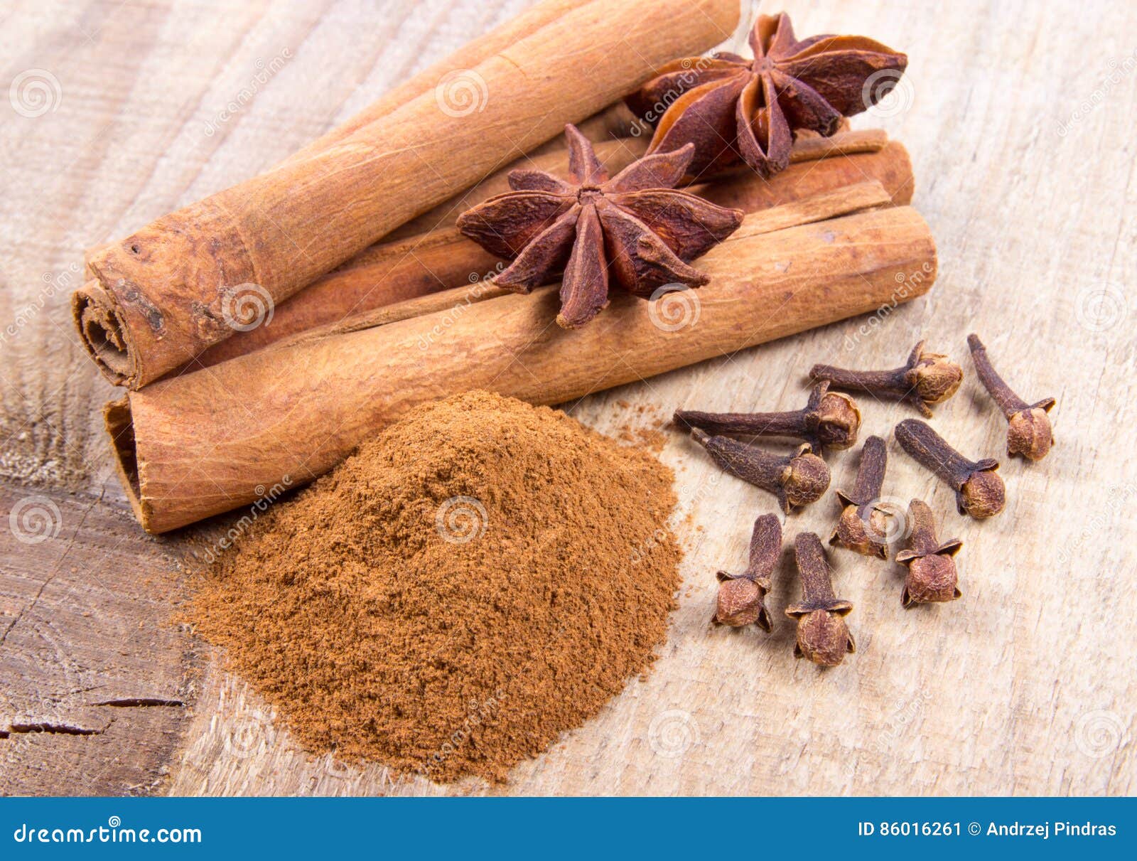 Warming Spices - Cinnamon, Star Anise, Cloves. Stock Image - Image of ...