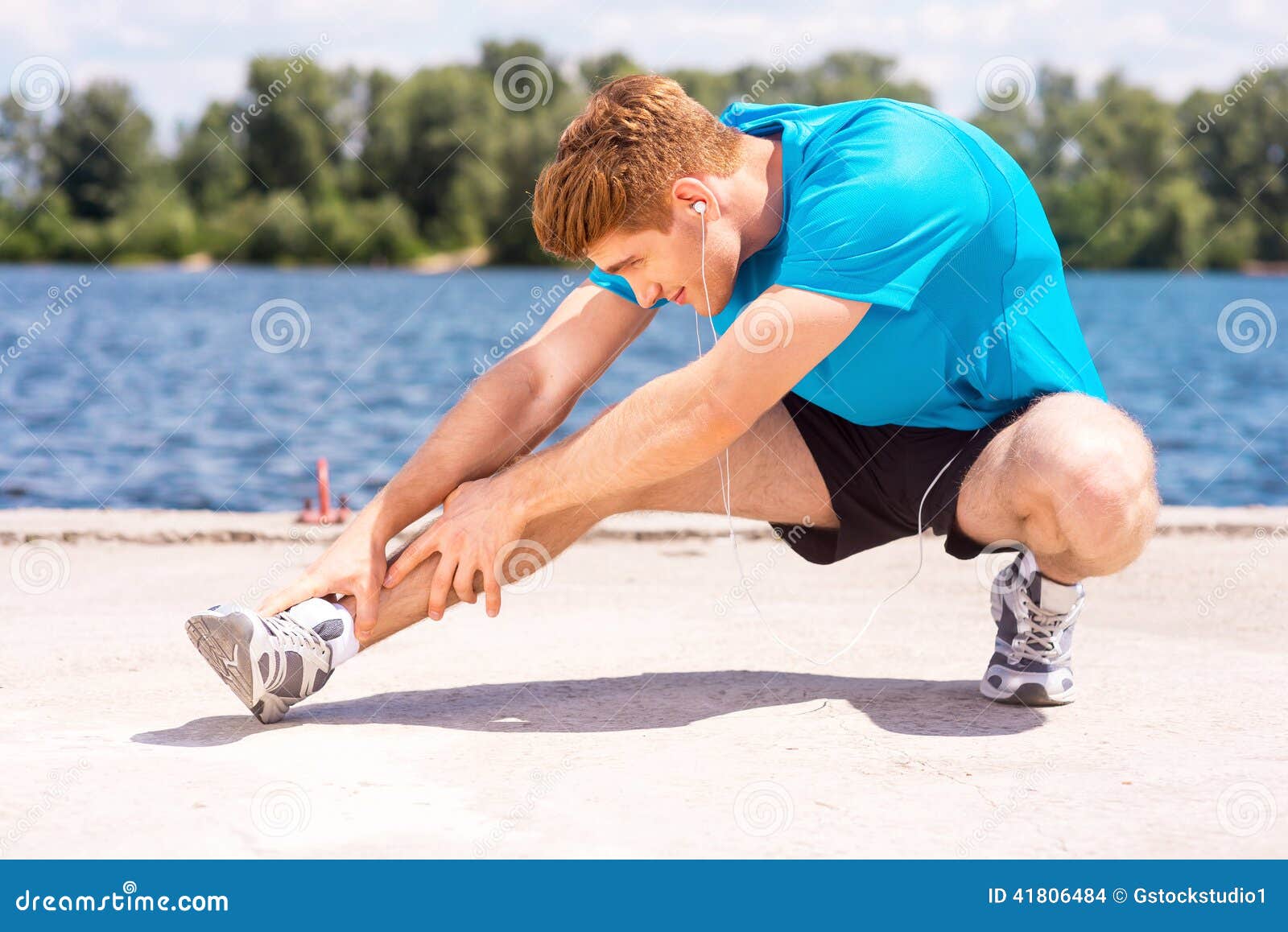 Warming up. stock photo. Image of handsome, athlete, health - 41806484