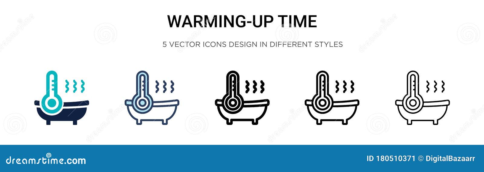 Warming-up Time Icon in Filled, Thin Line, Outline and Stroke Style ...