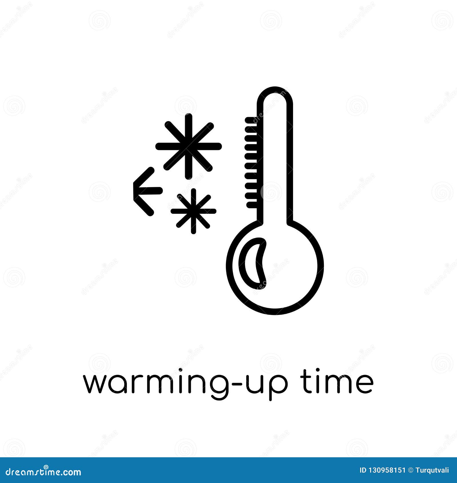 Warming-up Time Icon. Trendy Modern Flat Linear Vector Warming-up Time ...