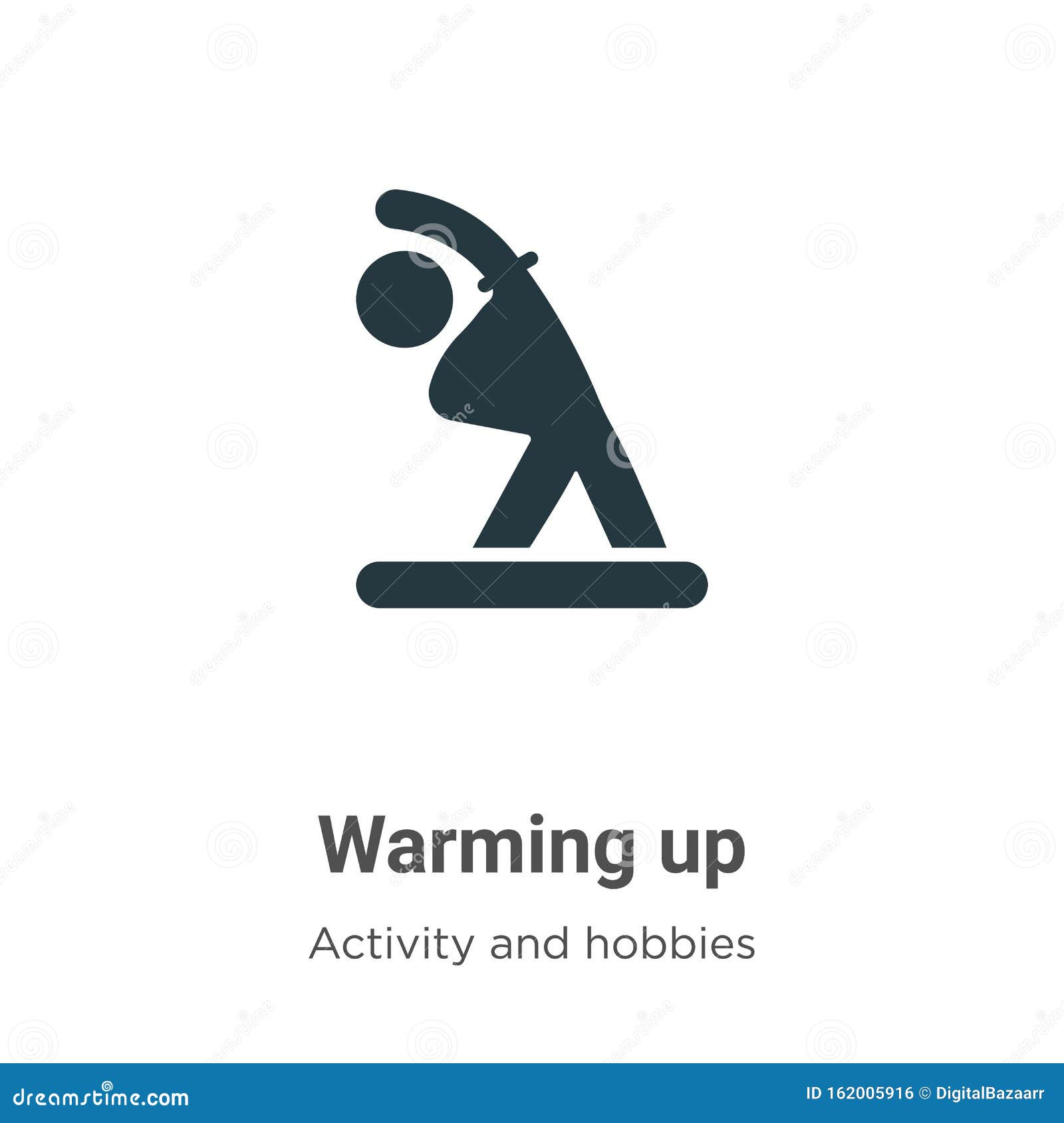 Warming Up Vector Icon on White Background. Flat Vector Warming Up Icon ...