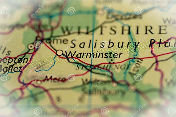 Warminster, England Highlighted on a World Map Stock Image - Image of ...
