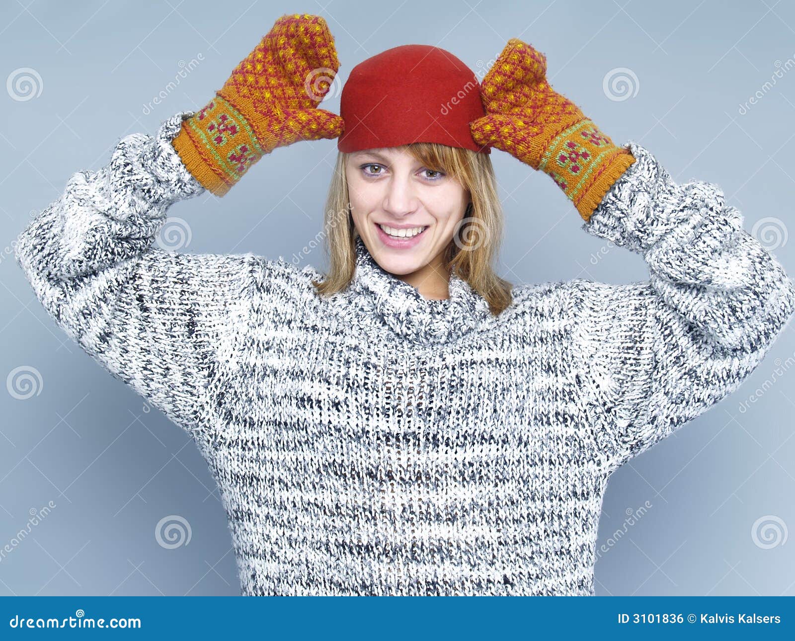 Warmly clothed stock photo. Image of human, happy, neck - 3101836