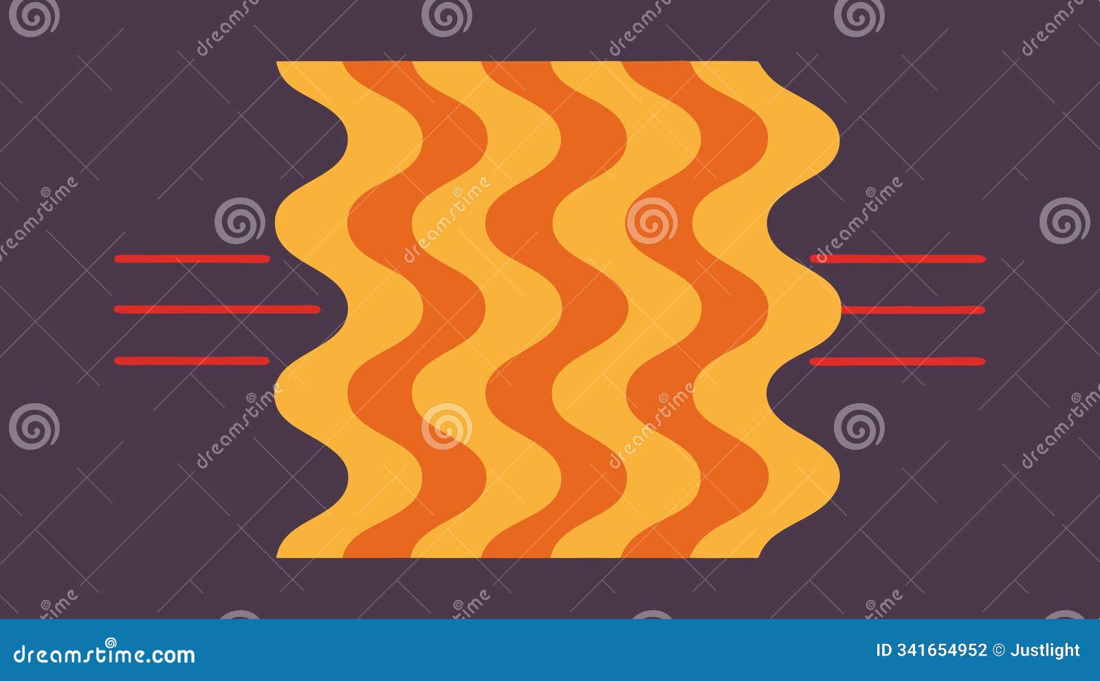 Warmth Sensation Visual Representation of Warmth with Wavy Lines ...