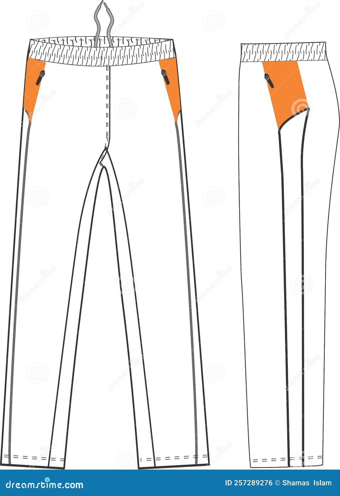 Warmup Pants Mock Ups Vector Design Stock Vector - Illustration of ...