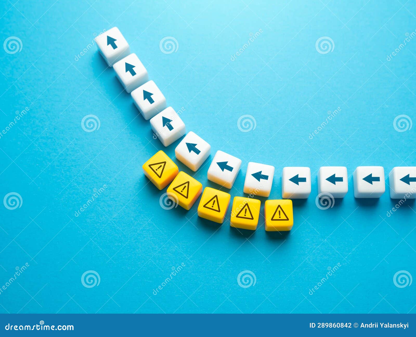 Warn and Make Changes To Further Movement. Stock Photo - Image of signs ...