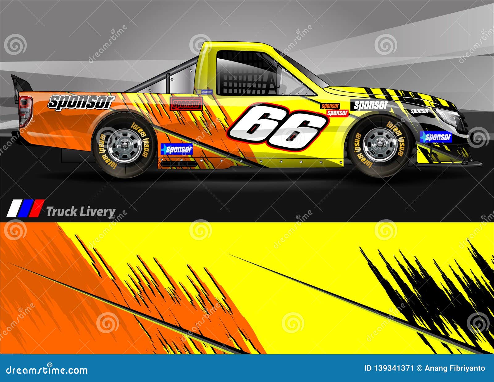 Pickup Truck Livery Graphic . Abstract Grunge Background Design for ...