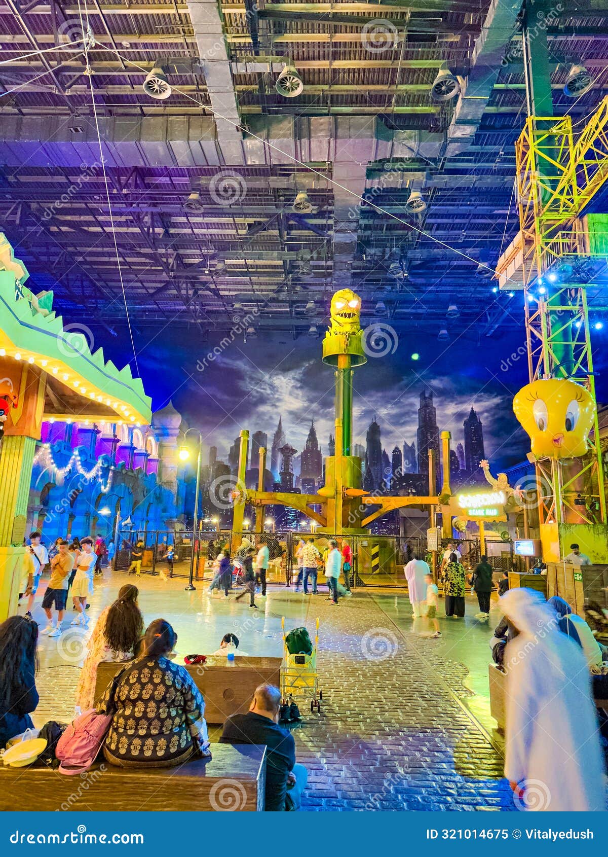 Warner Bros. Studios Amusement Park.UAE Editorial Image - Image of arab ...