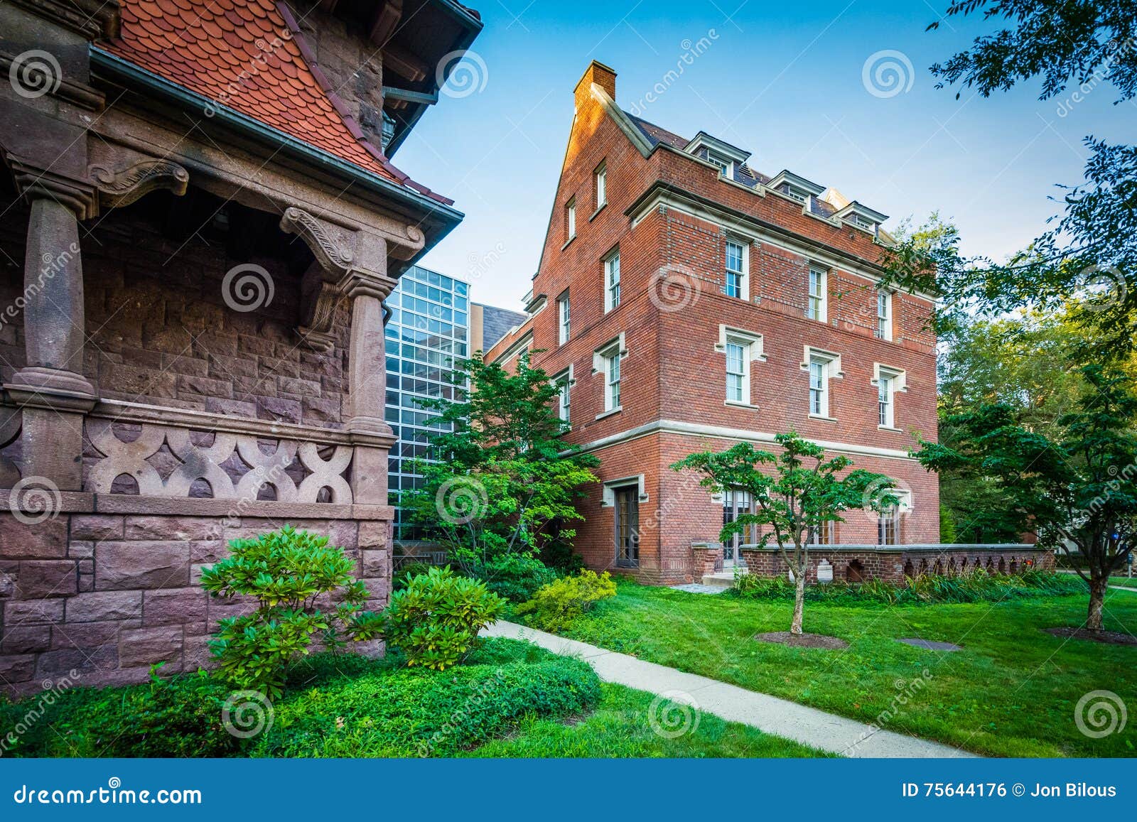 Warner House E Dow Hall, No Terreno De Yale University, Foto de Stock ...