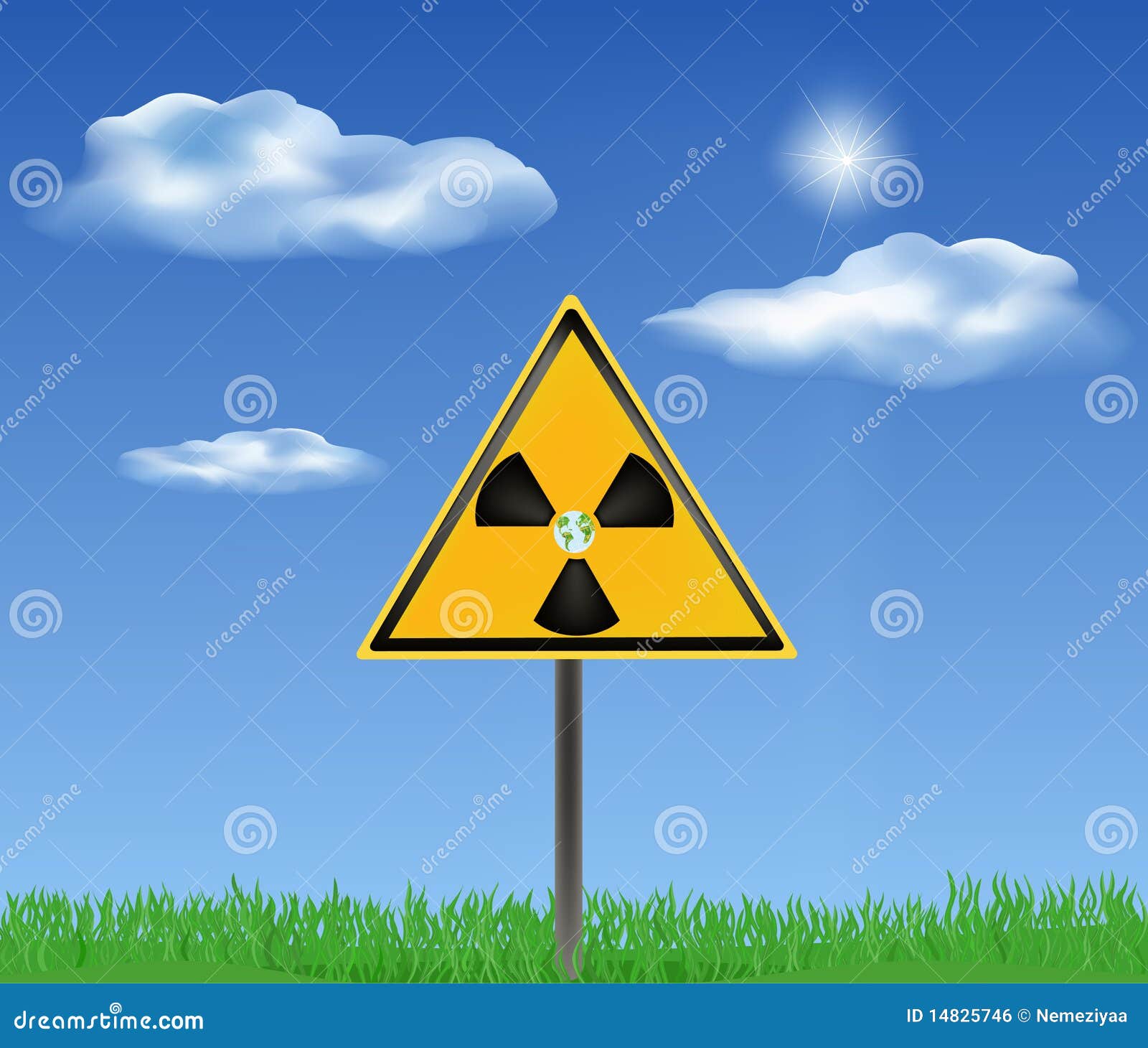 Warning stock vector. Illustration of valley, land, shine - 14825746