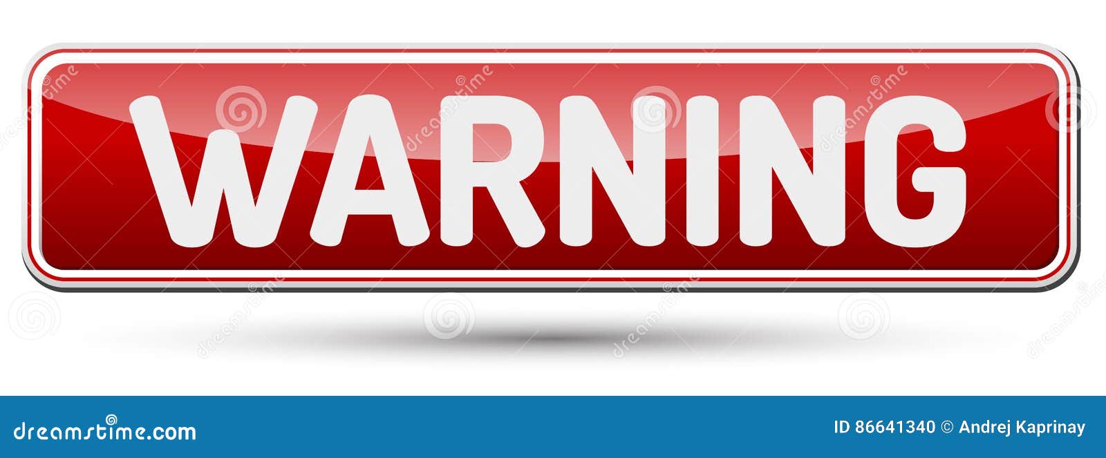 WARNING - Abstract Beautiful Button with Text. Stock Vector ...