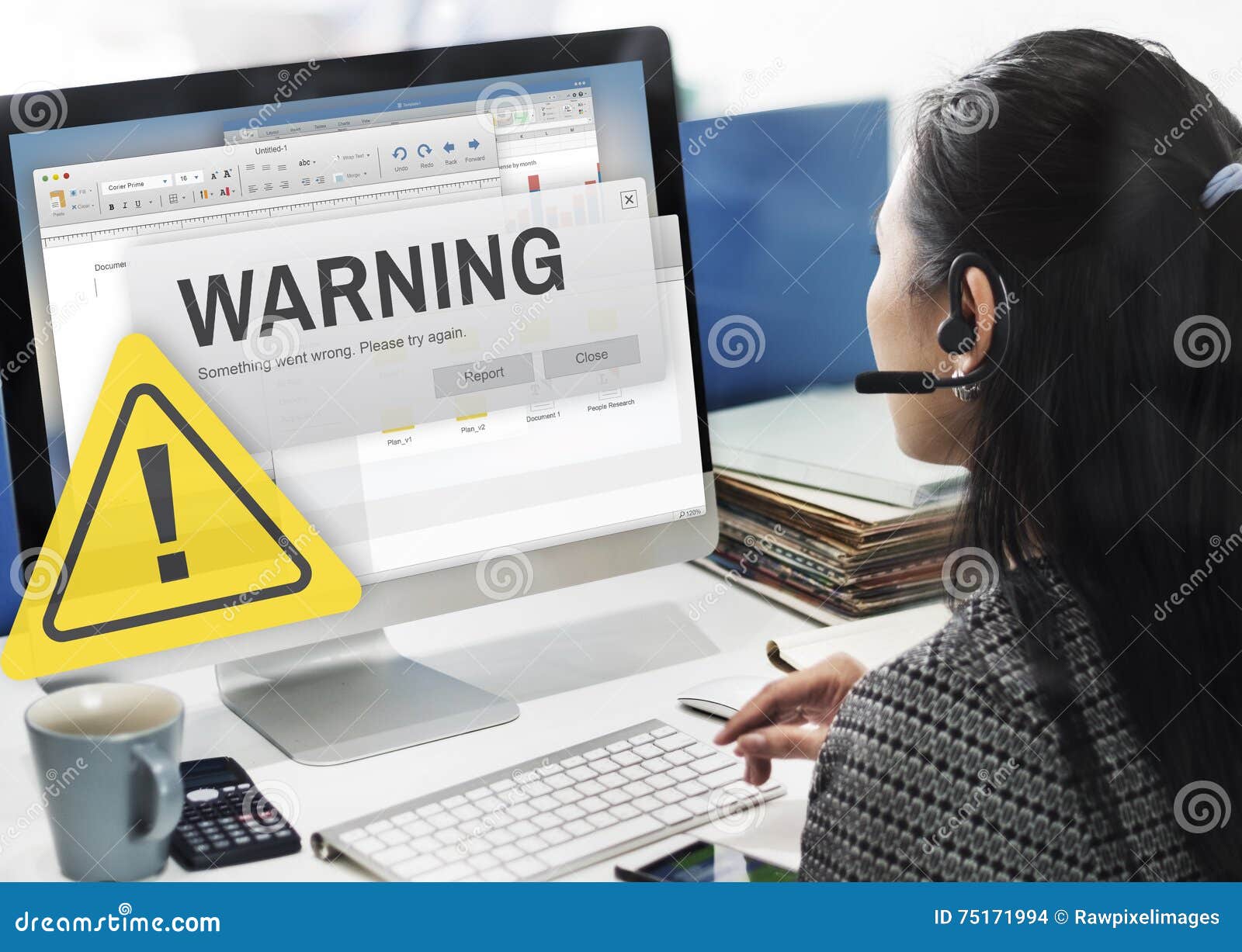 Warning Accident Caution Dangerous Help Concept Stock Photo - Image of ...