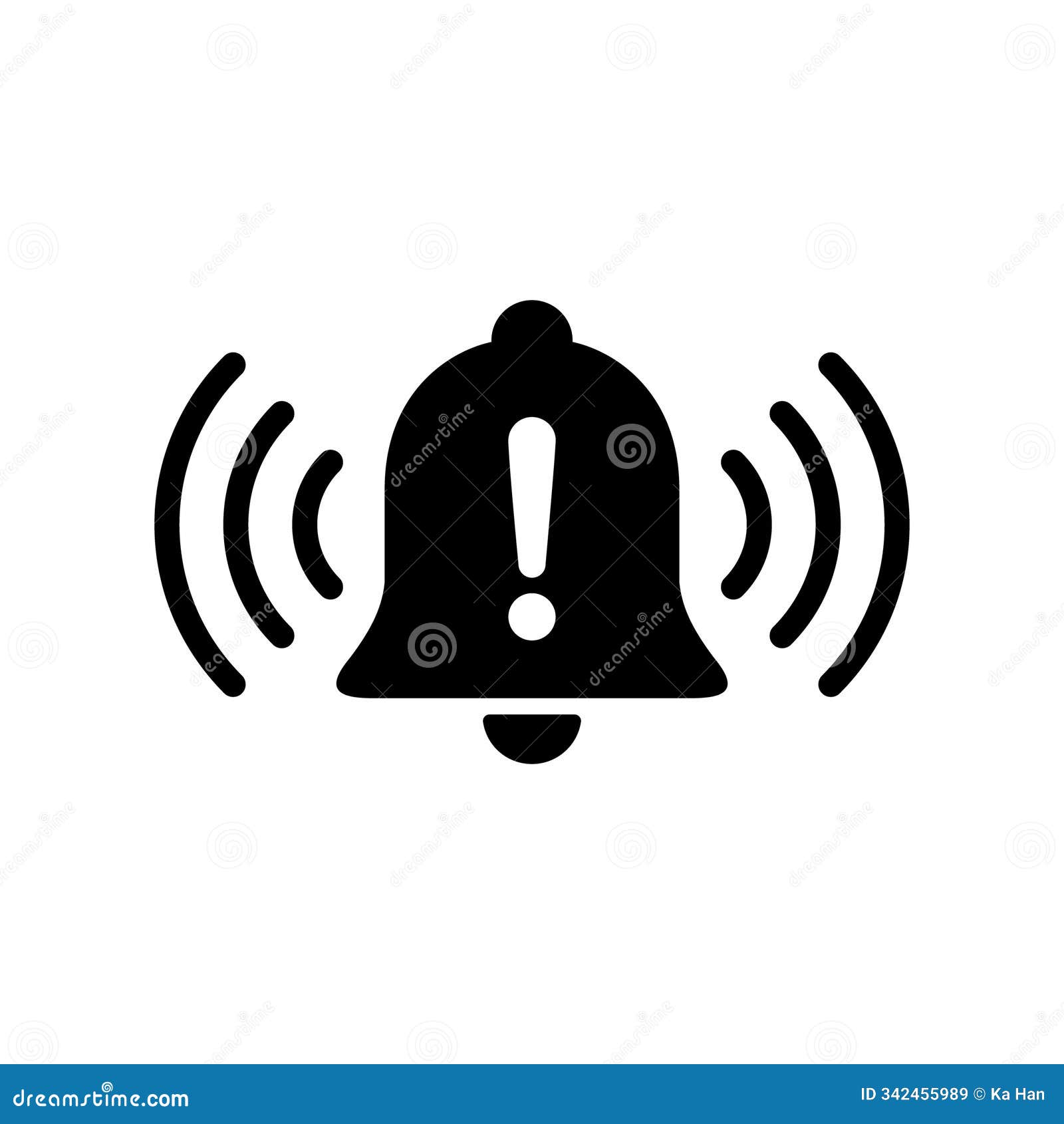 Warning Alarm Bell Icon. Emergency Alert Sign Symbol Stock Illustration ...